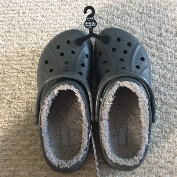 CROCS | Shoes | Nwt Ralen Lined Crocs Slate Grey | Poshmark